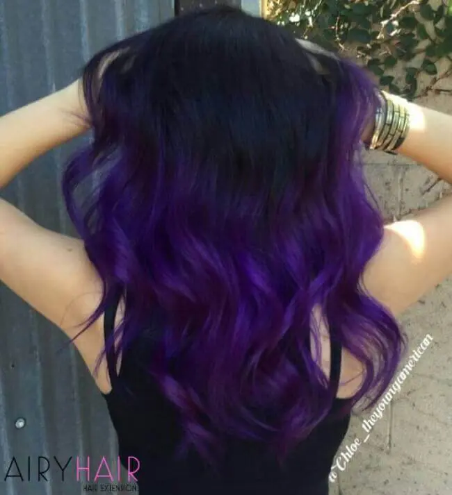 Black and purple ombre hair store