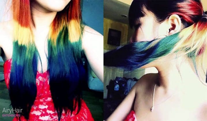 20 Crazy Rainbow Hair Extensions And Hair Color Ideas 2024