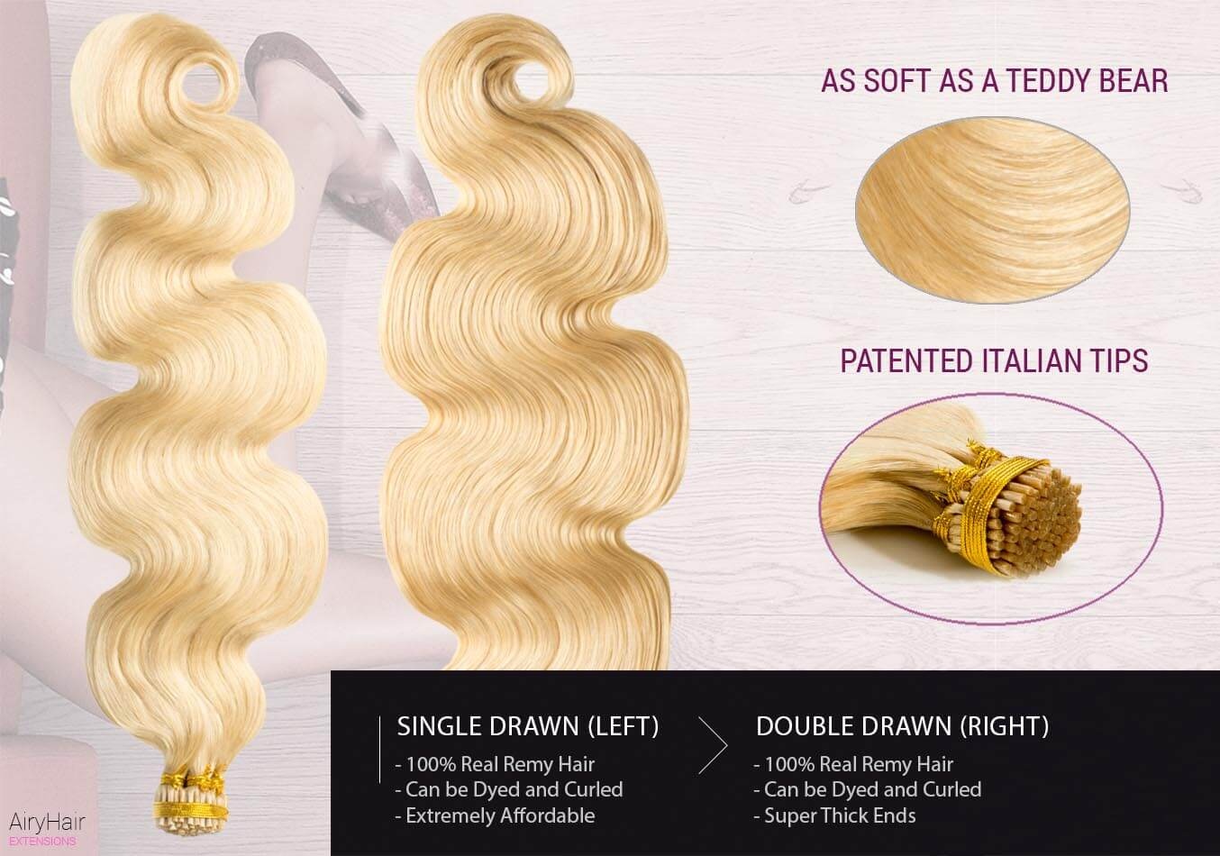 Köp Billiga Stick Tip Extensions (Rakt, Vågigt och Lockigt)