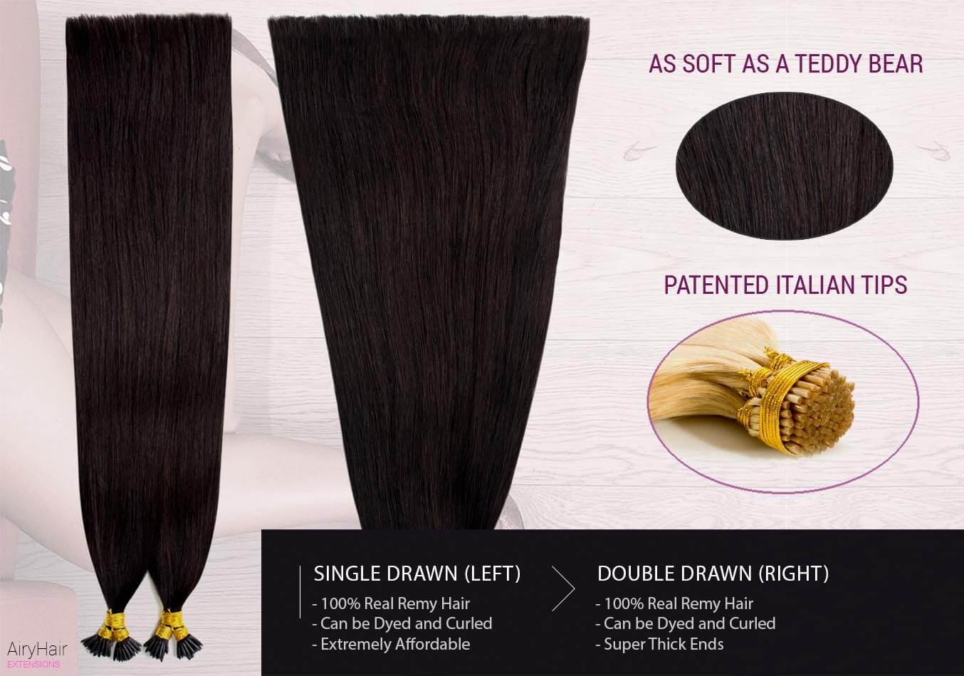 Köp Billiga Stick Tip Extensions (Rakt, Vågigt och Lockigt)