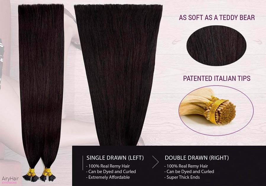 Halpa Sinettipidennykset I-tip pidennys, Remy Hiuspidennykset